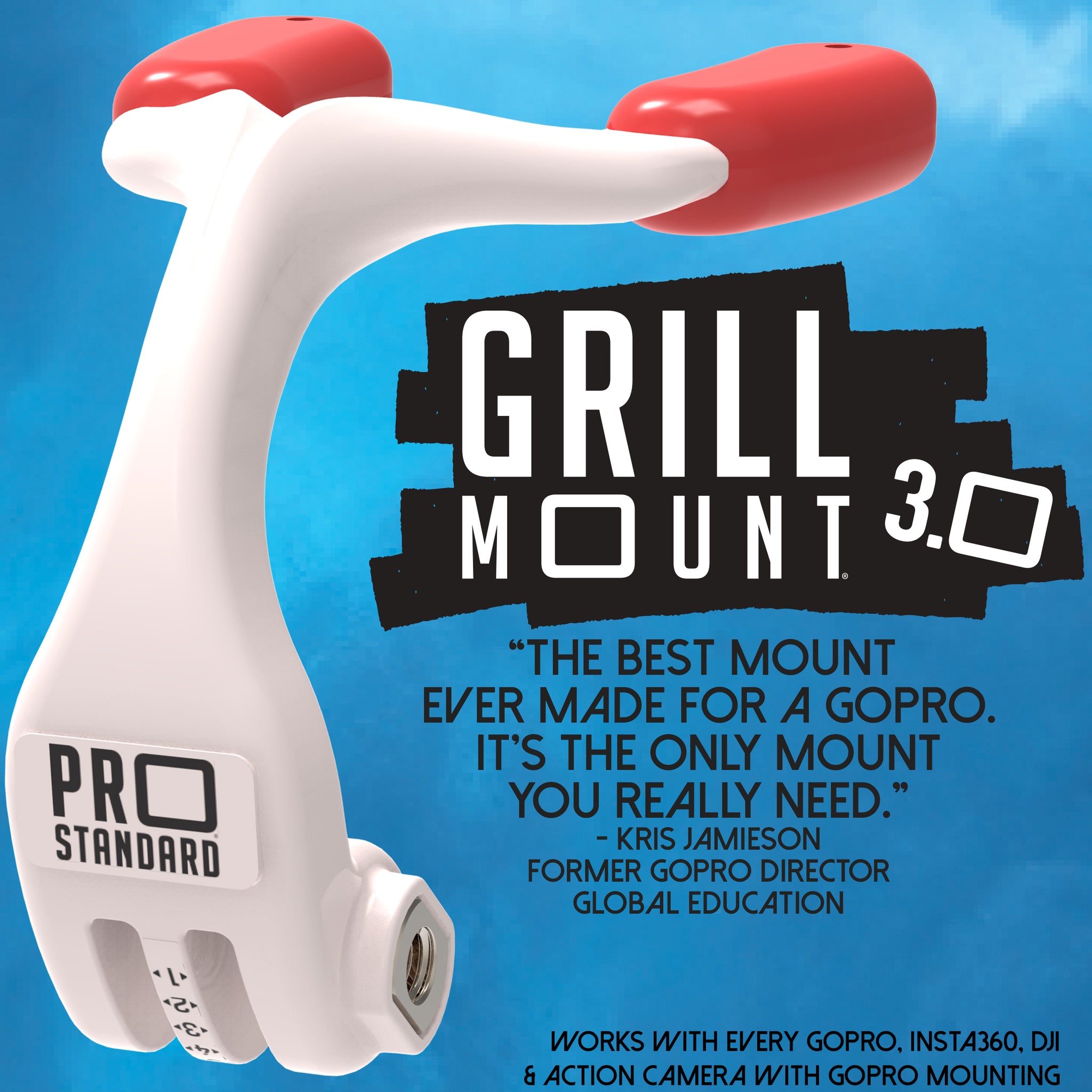 The Grill Mount 3.0 Insta360, GoPro, DJI Mouth Mount – Pro Standard