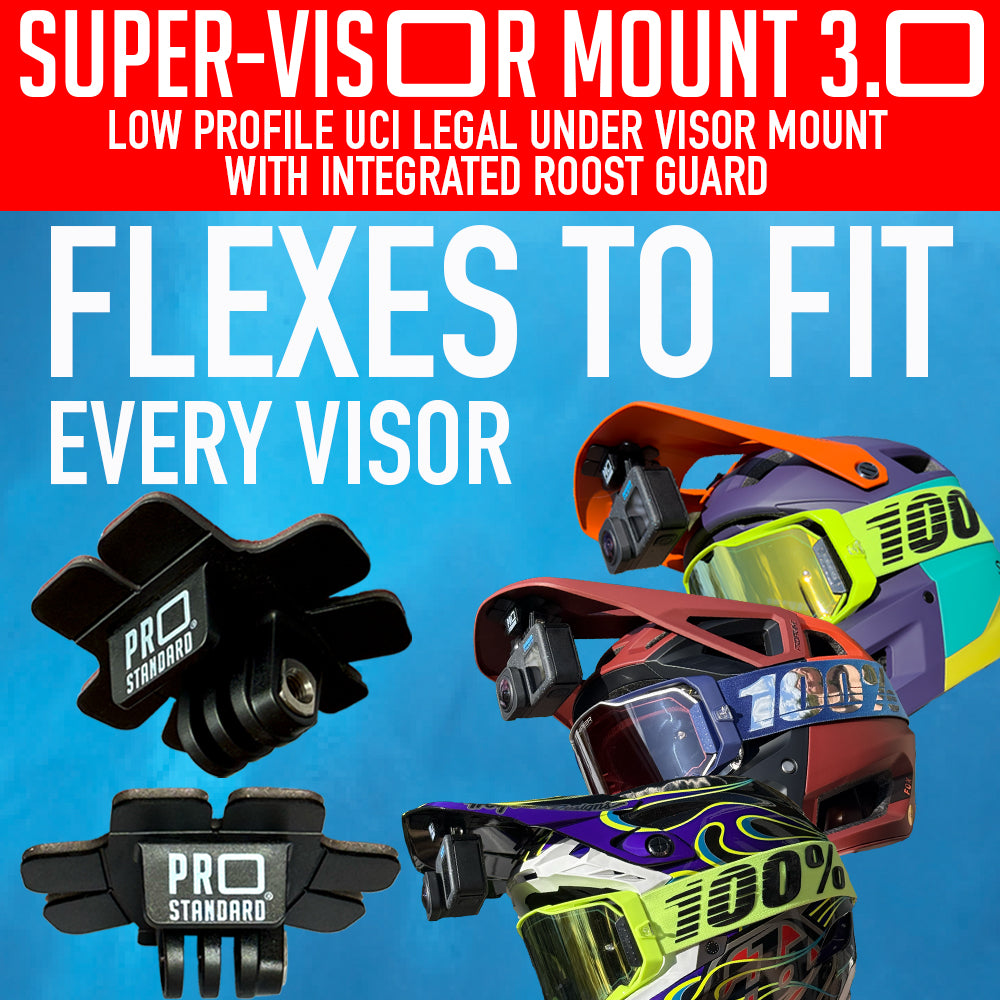 Super-Visor 3.0 Low Profile Under Visor Mount for Insta360, GoPro, DJI ...